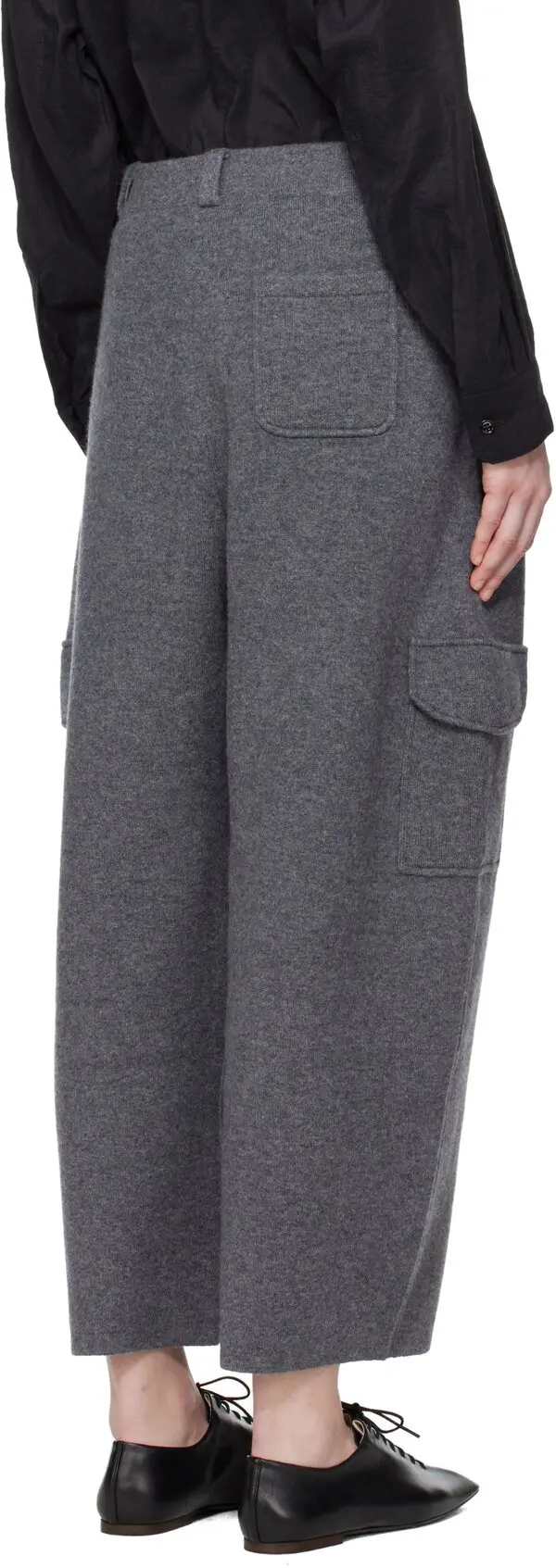 LISA YANG Azaria Elasticized Cargo Pants - Graphite Color