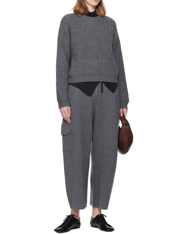 LISA YANG Azaria Elasticized Cargo Pants - Graphite Color