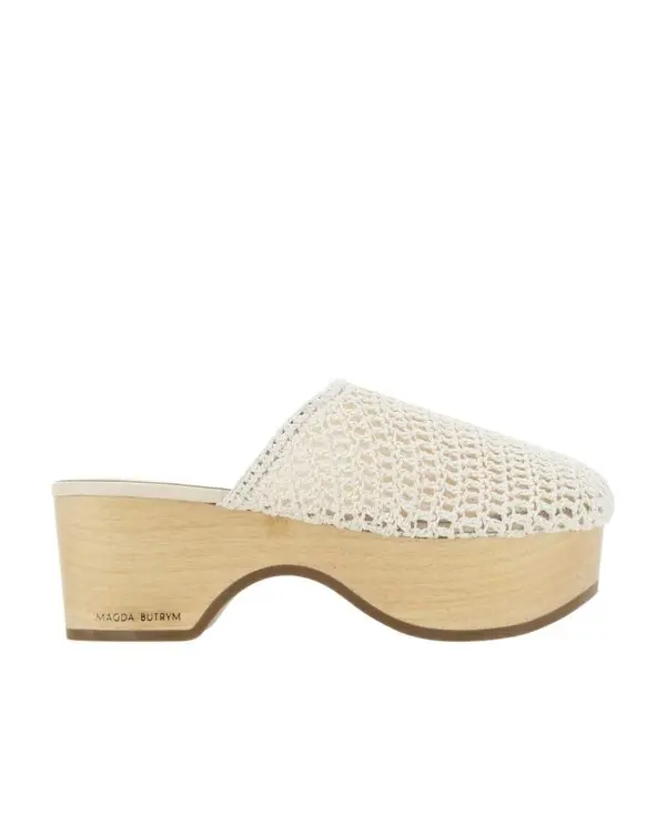 Magda Butrym Crochet Clog Round Toe Mules