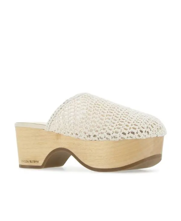 Magda Butrym Crochet Clog Round Toe Mules
