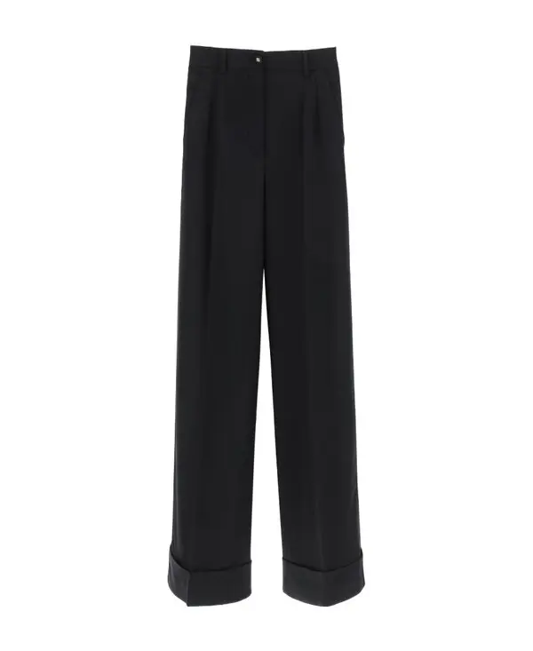 Dolce & Gabbana Wide-leg Cuffed Trousers