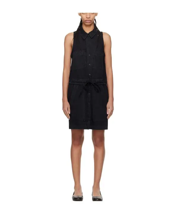 Isabel Marant Étoile Sleeveless Denim Dress With Drawstring Waist