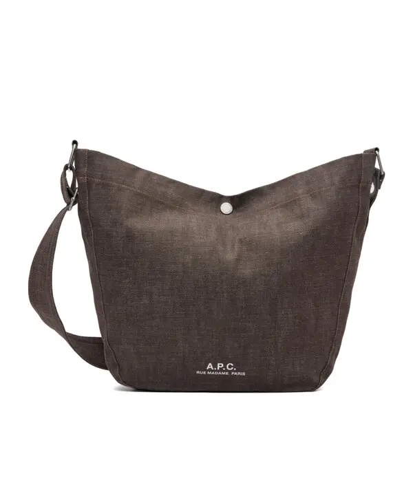 A.p.c. Besace Journal Shoulder Bag - Dark Chestnut Brown