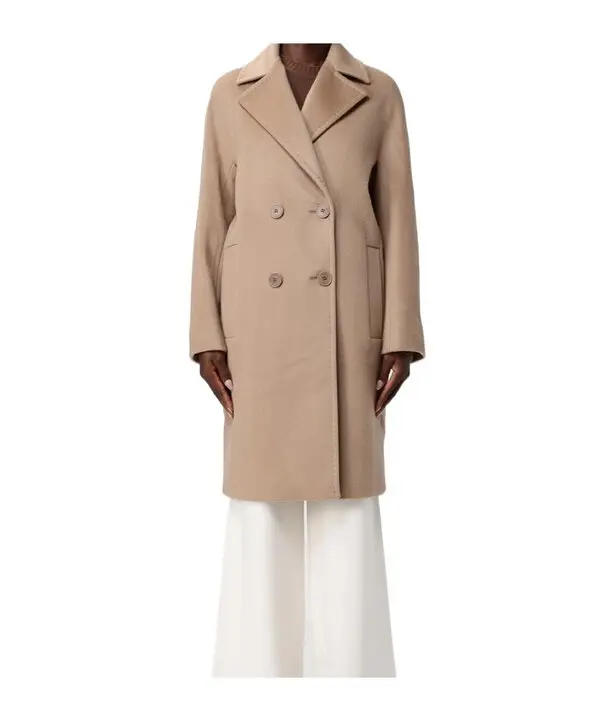 Max Mara Dravenna Belted Notch-lapels Coat - Camel