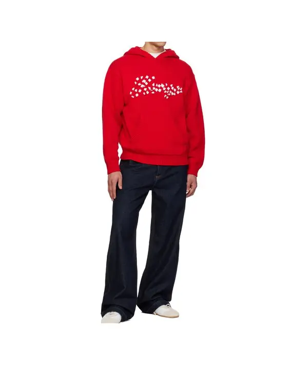 Kenzo Embroidered Cotton And Wool Hoodie