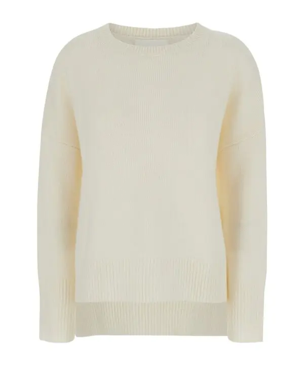 LISA YANG Mila Crewneck Knitwear - Cream White