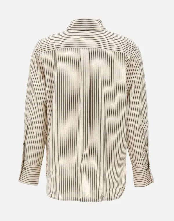 Marella Washed Twill Shirt With Puff Sleeves