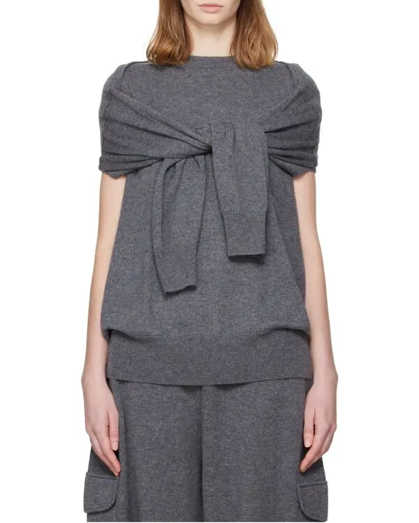 LISA YANG Othelia Cut-out Knitwear - Graphite