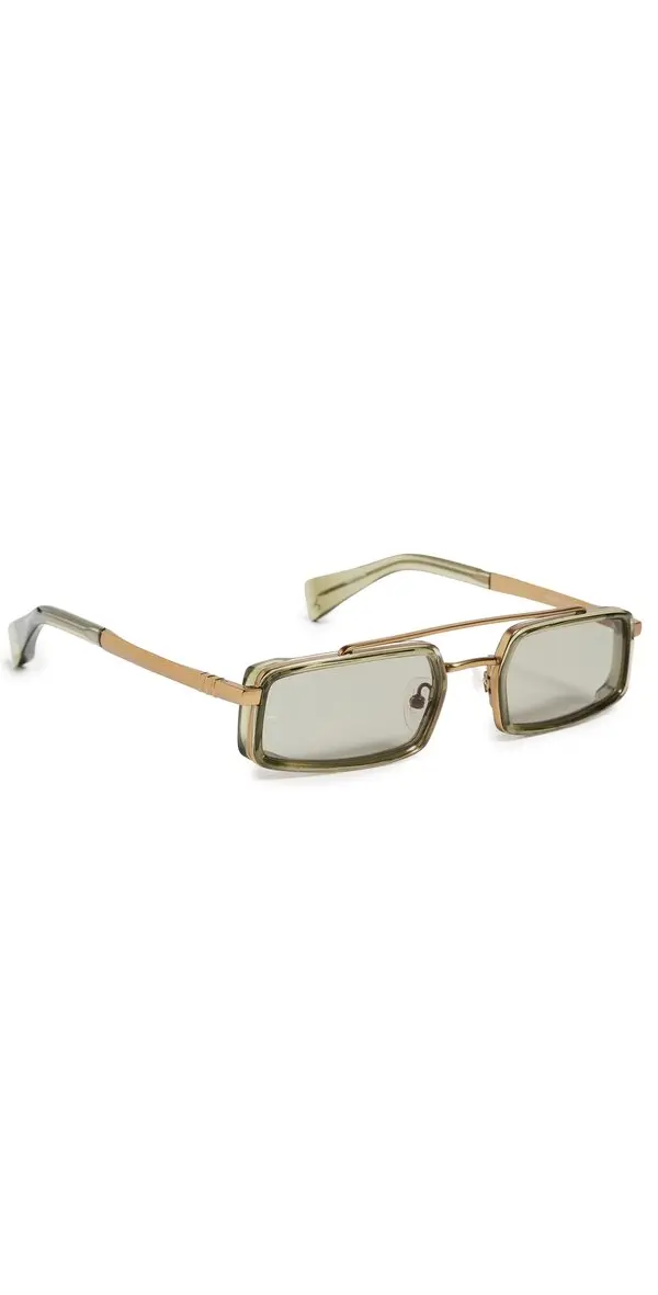 Rag & Bone Aviator Metal Sunglasses - Bronze Metal/olive Night