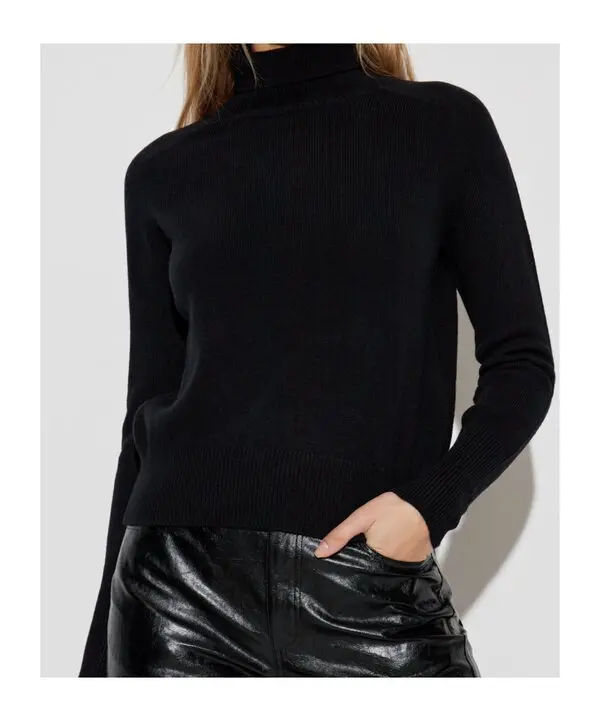 Victoria Beckham Long Sleeve Ribbed Polo Neck Jumper