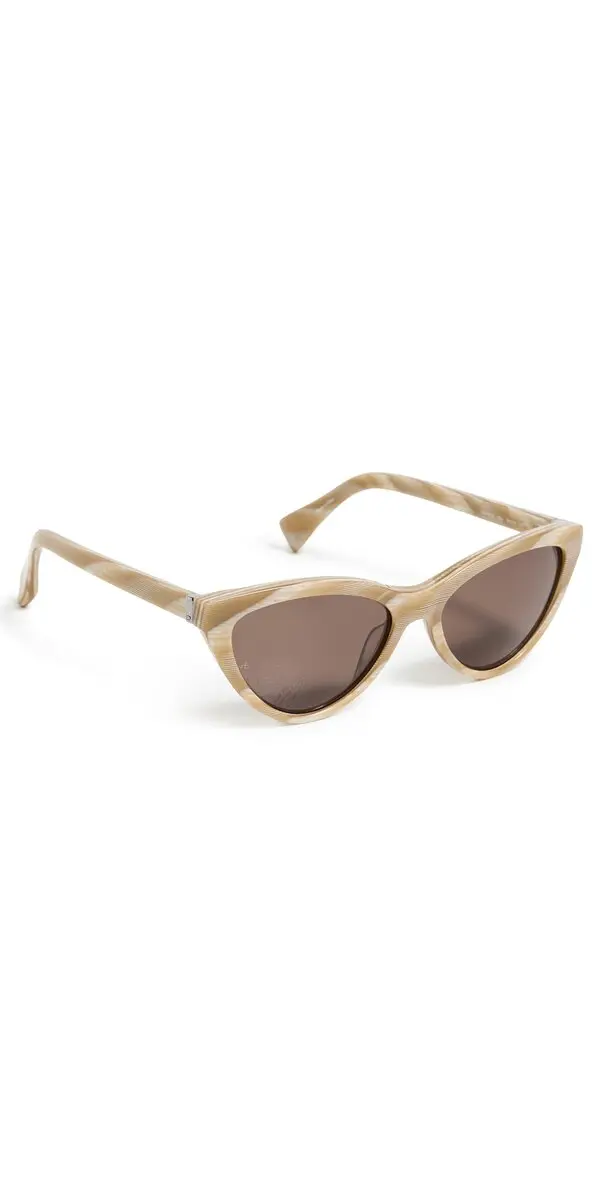 Rag & Bone Cat Eye Acetate Sunglasses - Shiny Bone Horn