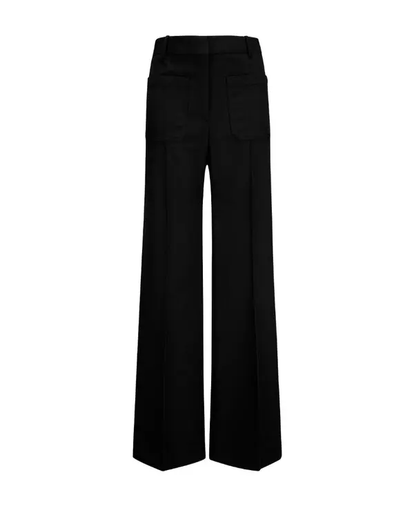 Victoria Beckham Alina High Waist Tailored Trousers - Black