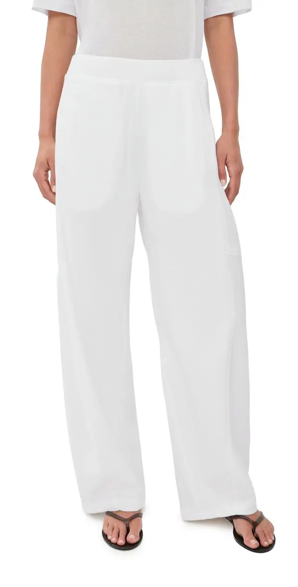 Tibi Lightweight Sweatshirting Winslow Pants - White