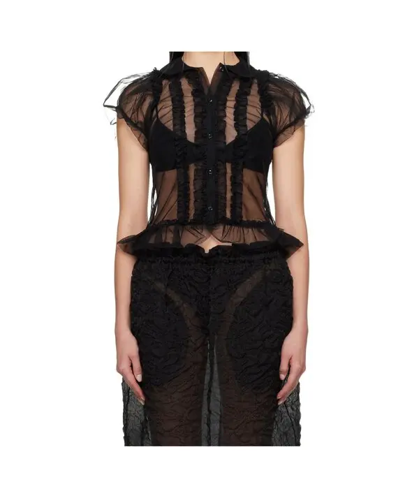 Simone Rocha Ruffled Buttoned Blouse