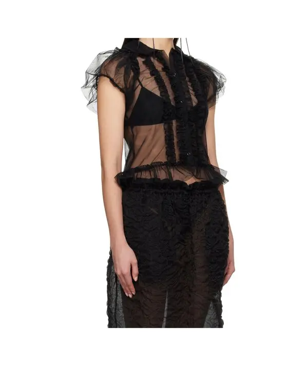 Simone Rocha Ruffled Buttoned Blouse