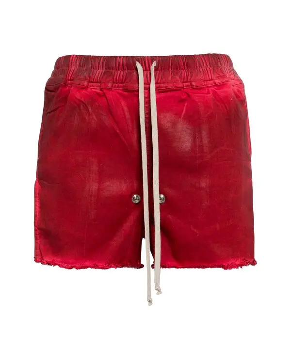 Rick Owens Side-slit Denim Shorts