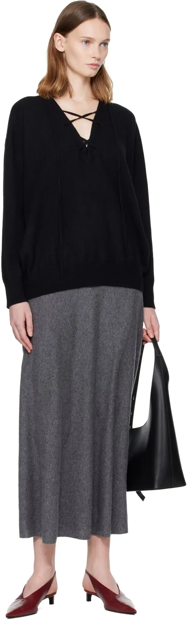 LISA YANG Erna V-neck Knitwear With Tie Detail