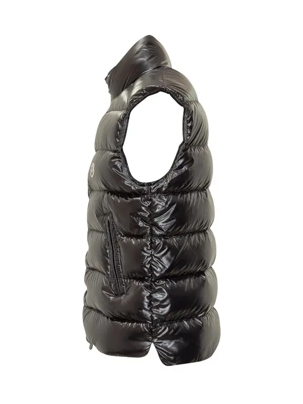 Moncler Tibb High-neck Zip-up Padded Gilet - Black