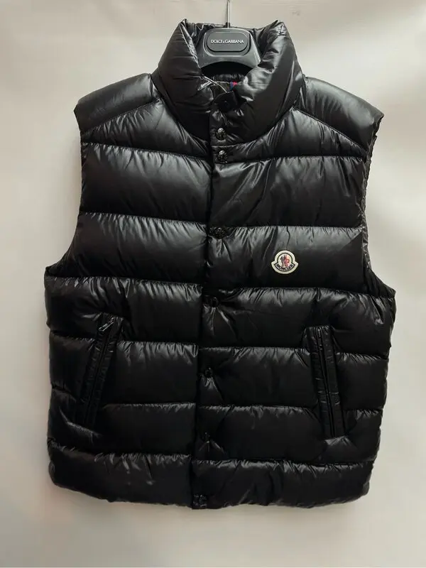Moncler Tibb High-neck Zip-up Padded Gilet - Black