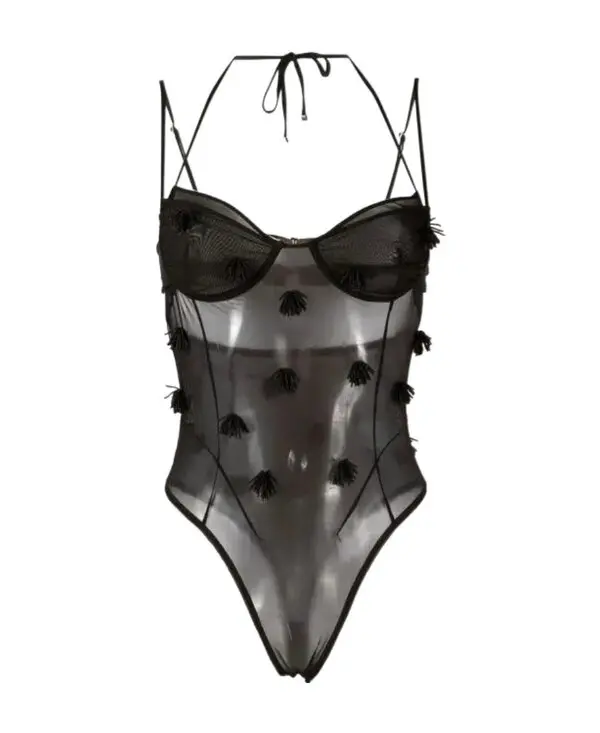 Jacquemus Sheer Fringe Bodysuit