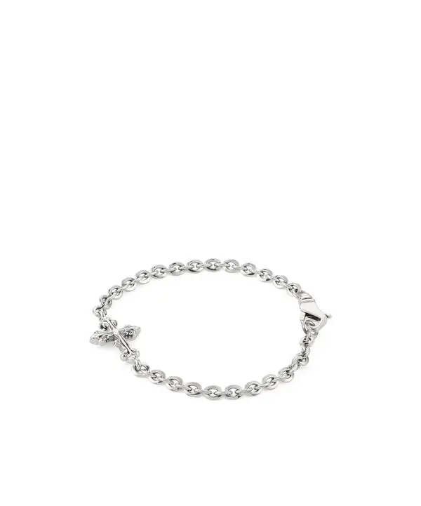 Emanuele Bicocchi Cross Charm Bracelet - Silver
