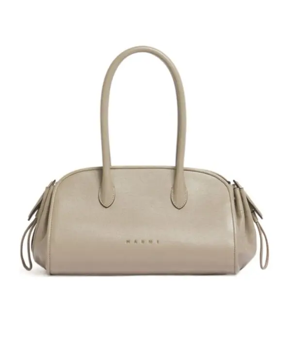 Marni Taupe Leather Top-handle Bag