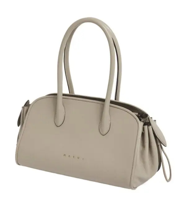 Marni Taupe Leather Top-handle Bag