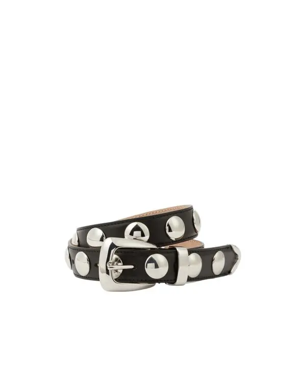 Khaite The Benny Studded Leather Belt - Black