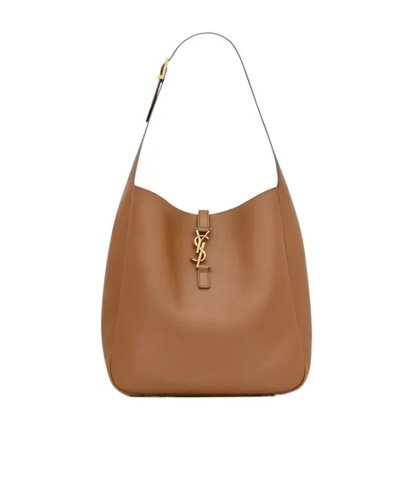 Saint Laurent Le 5 À 7 Logo Plaque Large Shoulder Bag - Fox