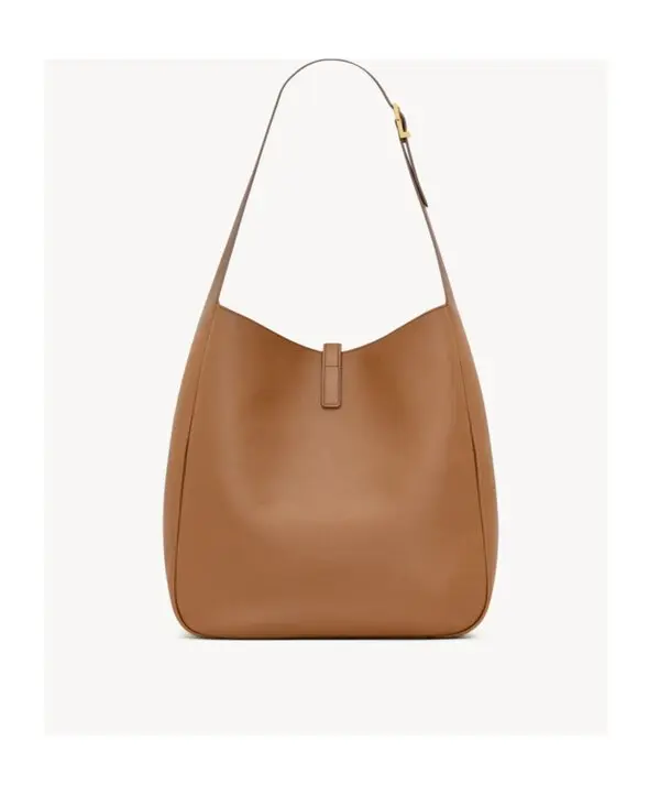 Saint Laurent Le 5 À 7 Logo Plaque Large Shoulder Bag - Fox