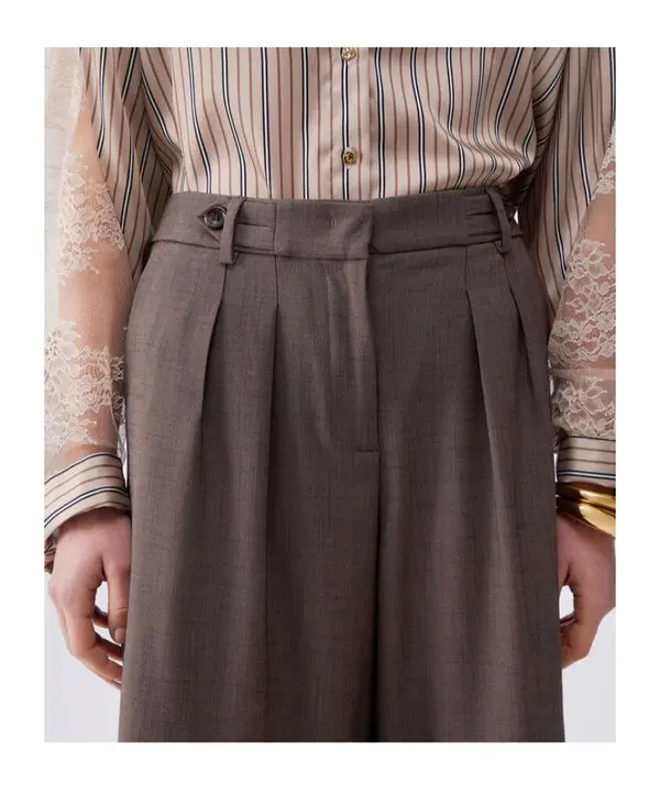 Liu Jo Mélange Fabric Pleated Shorts