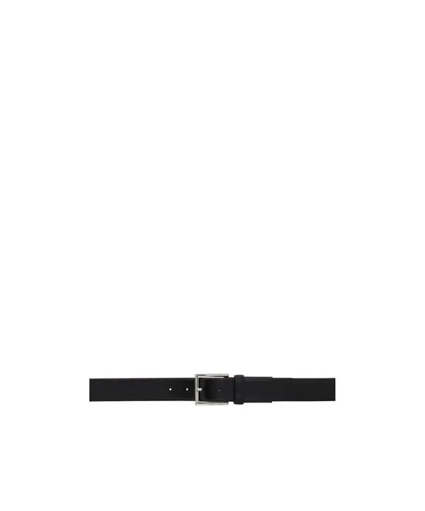 Hugo Boss Leather Belt With Engraved Logo Detail - Black