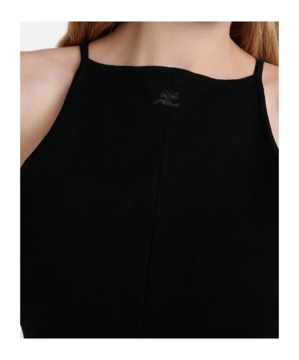 COURREGES Courrèges Logo Embroidered Flared Jumpsuit