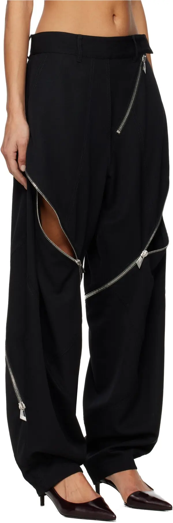 Attico Panelled Zip-detail Trousers