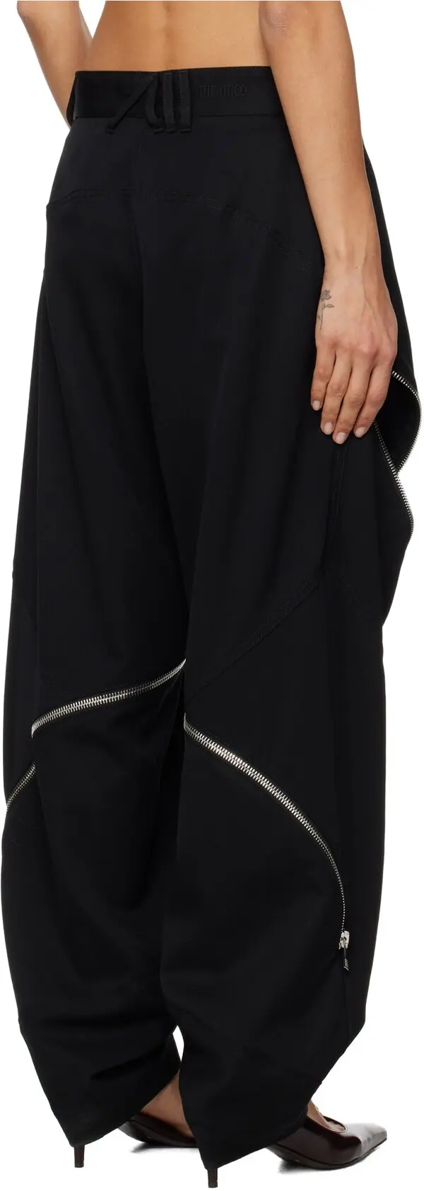 Attico Panelled Zip-detail Trousers