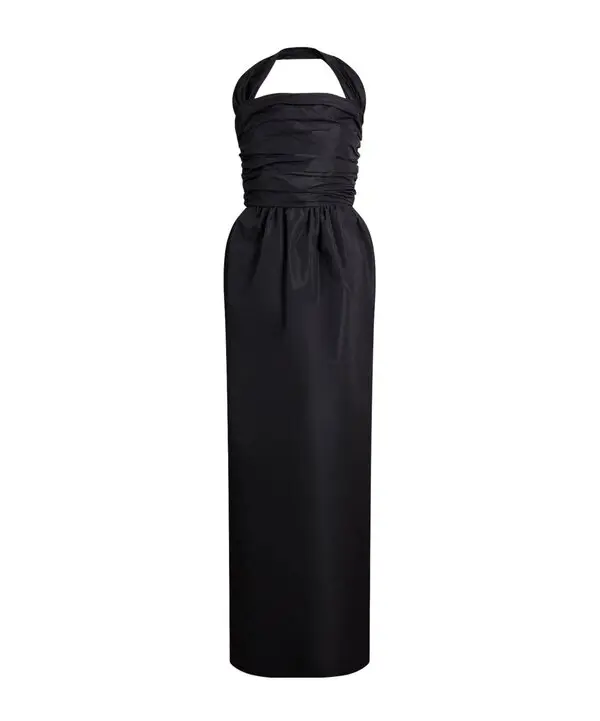 PATOU Halterneck Bow Detail Maxi Dress