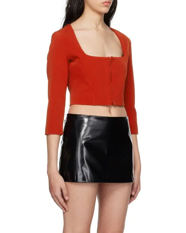 Acne Studios Square Neck Hook And Button Blouse