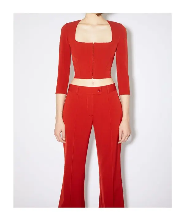 Acne Studios Square Neck Hook And Button Blouse