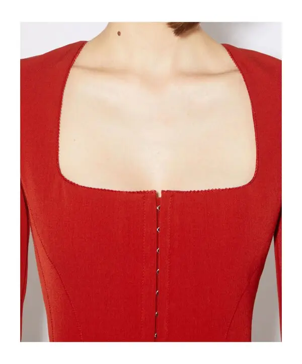 Acne Studios Square Neck Hook And Button Blouse