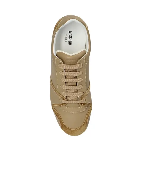 Moschino Round Toe Low Top Sneakers