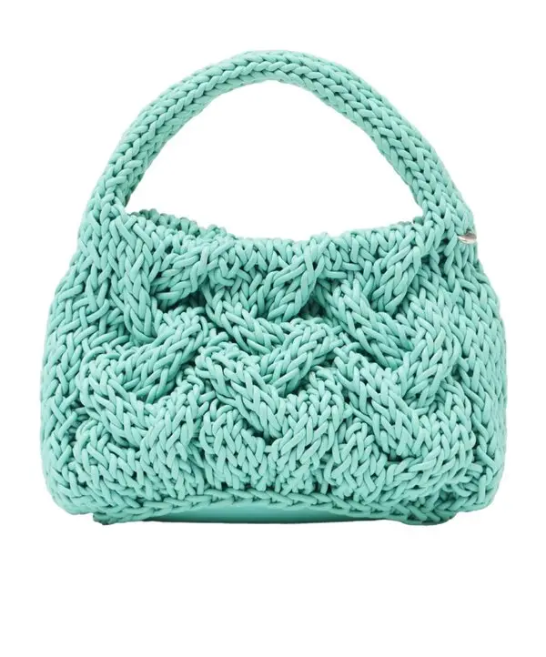 J.W.ANDERSON Small Cable Knit Bag - Mint Green