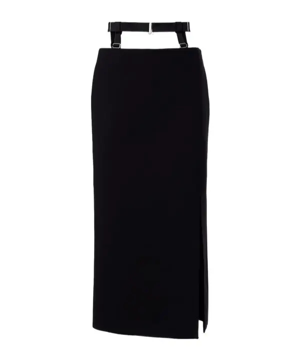 MUGLER Cutout Pencil Skirt - Black