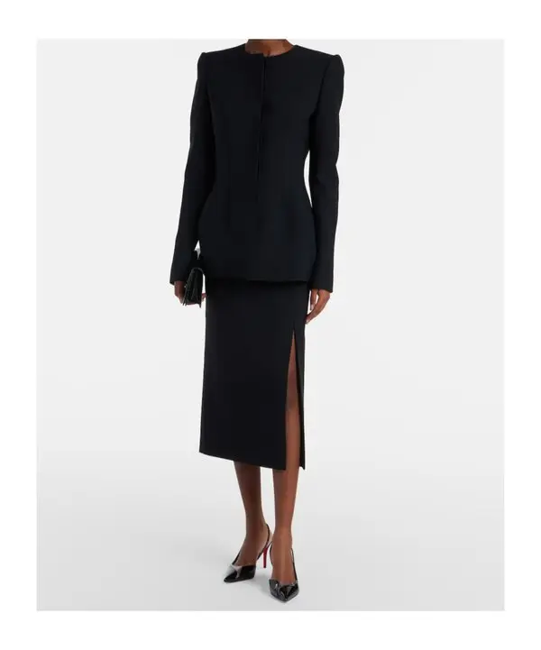 MUGLER Cutout Pencil Skirt - Black