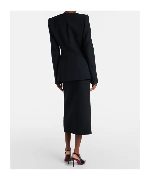 MUGLER Cutout Pencil Skirt - Black