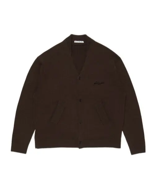 Acne Studios Embroidered Logo Buttoned Cardigan
