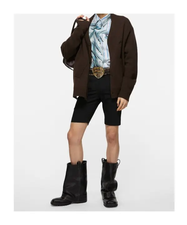 Acne Studios Embroidered Logo Buttoned Cardigan