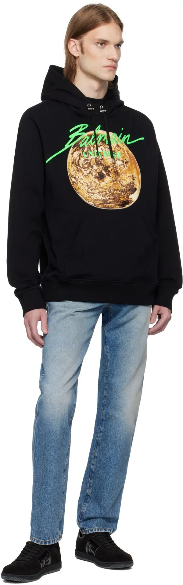 Balmain Universe Logo And Planet Hoodie