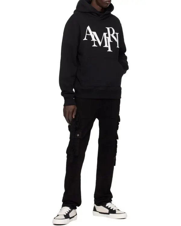 Amiri Logo Printed Long-sleeve Hoodie