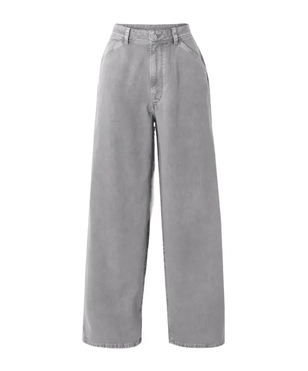 LEMAIRE Snow-wash Tapered Trousers - Light Gray