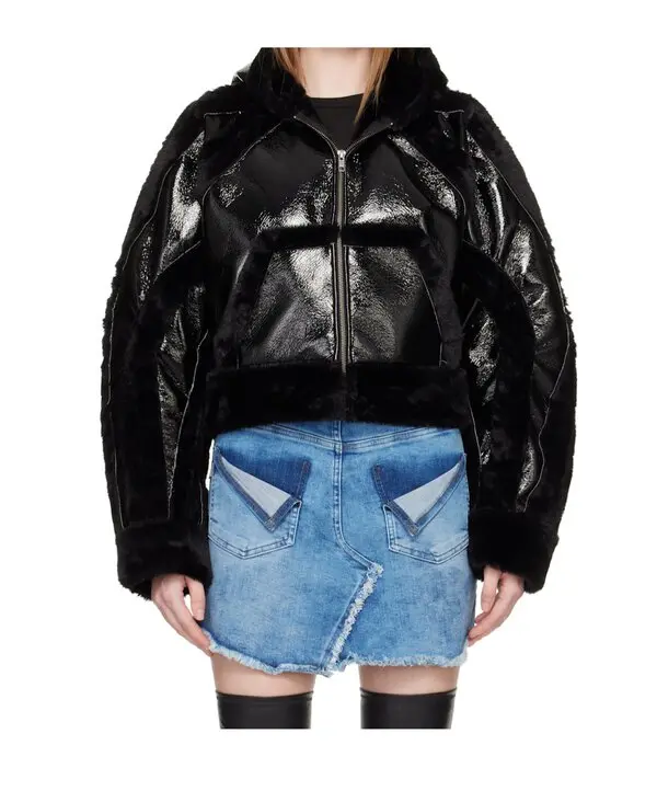 Ottolinger Faux Fur Trimmed Long Sleeve Jacket